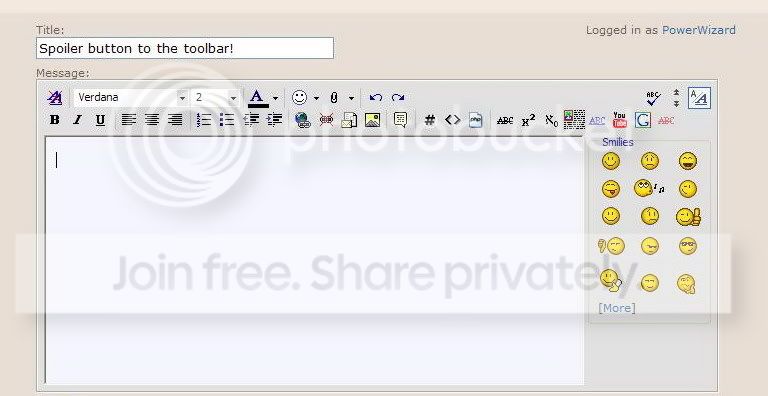 New Spoiler button in the toolbar | Total War Center